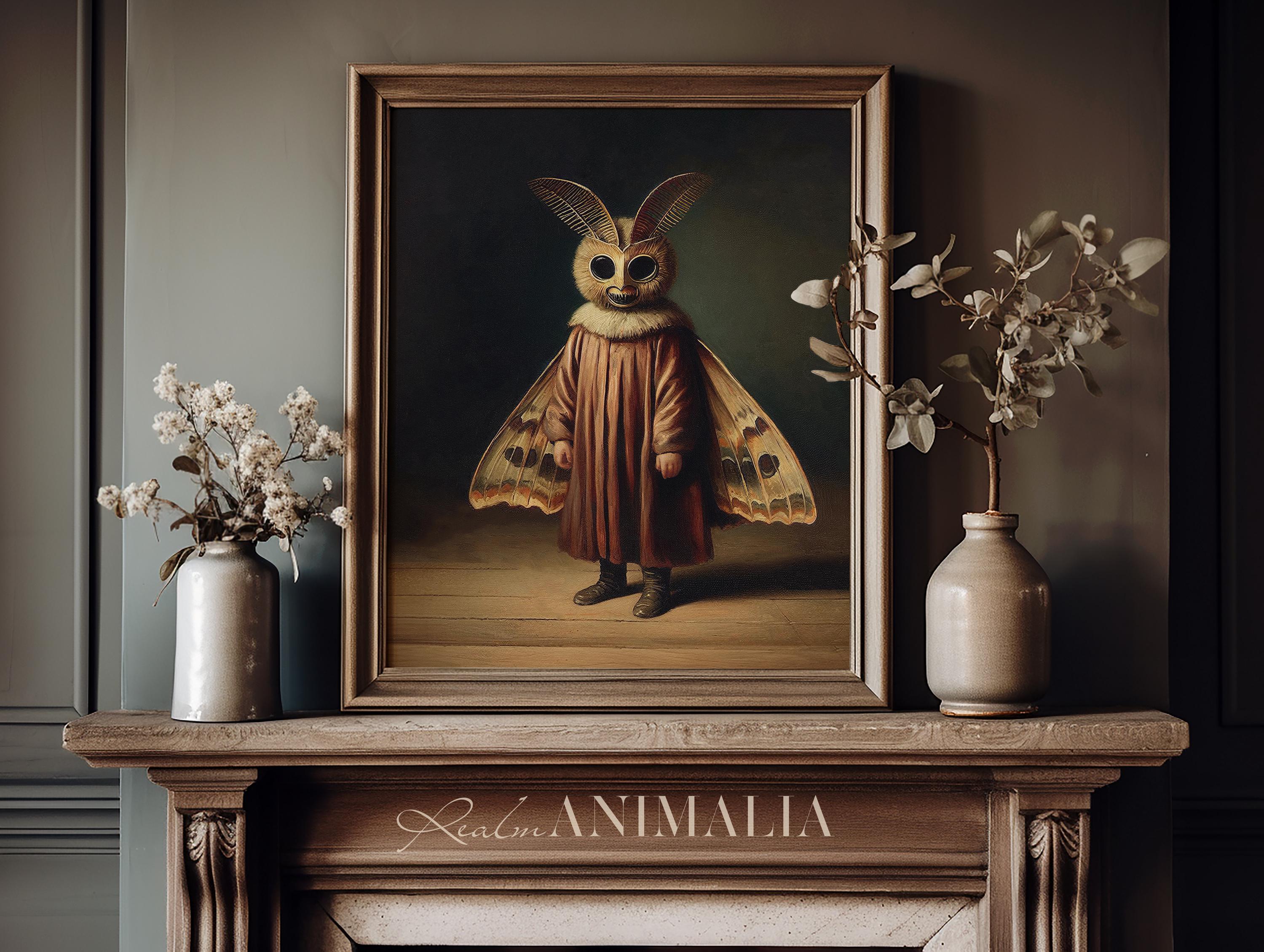 Child in Moth Costume Art Print, Vintage Children in Halloween Costume ...