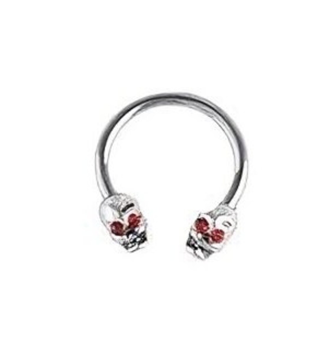 Skull Septum Nose Ring, Unique Body Piercing, Septum Jewelry Goth ...