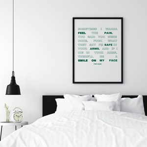 Fred Again Poster Danielle (smile on My Face) Lyrics, Matte Wall Art ...