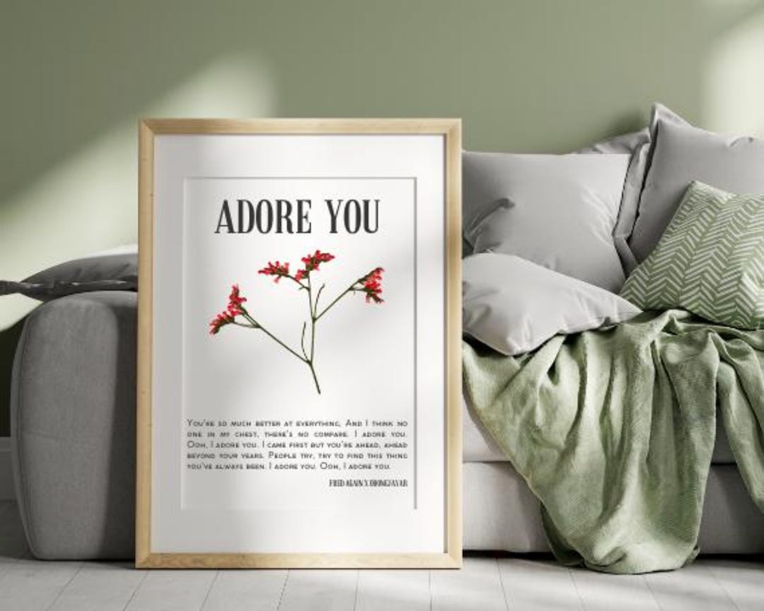 Adore You Poster, Fred Again Poster, Fred Again Print, Fred Again Wall ...