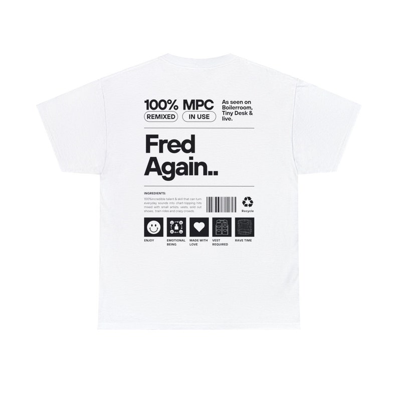 Fred Again T-shirt, Fred Again Fan Merch, Fred Again Ten, Fred Again ...
