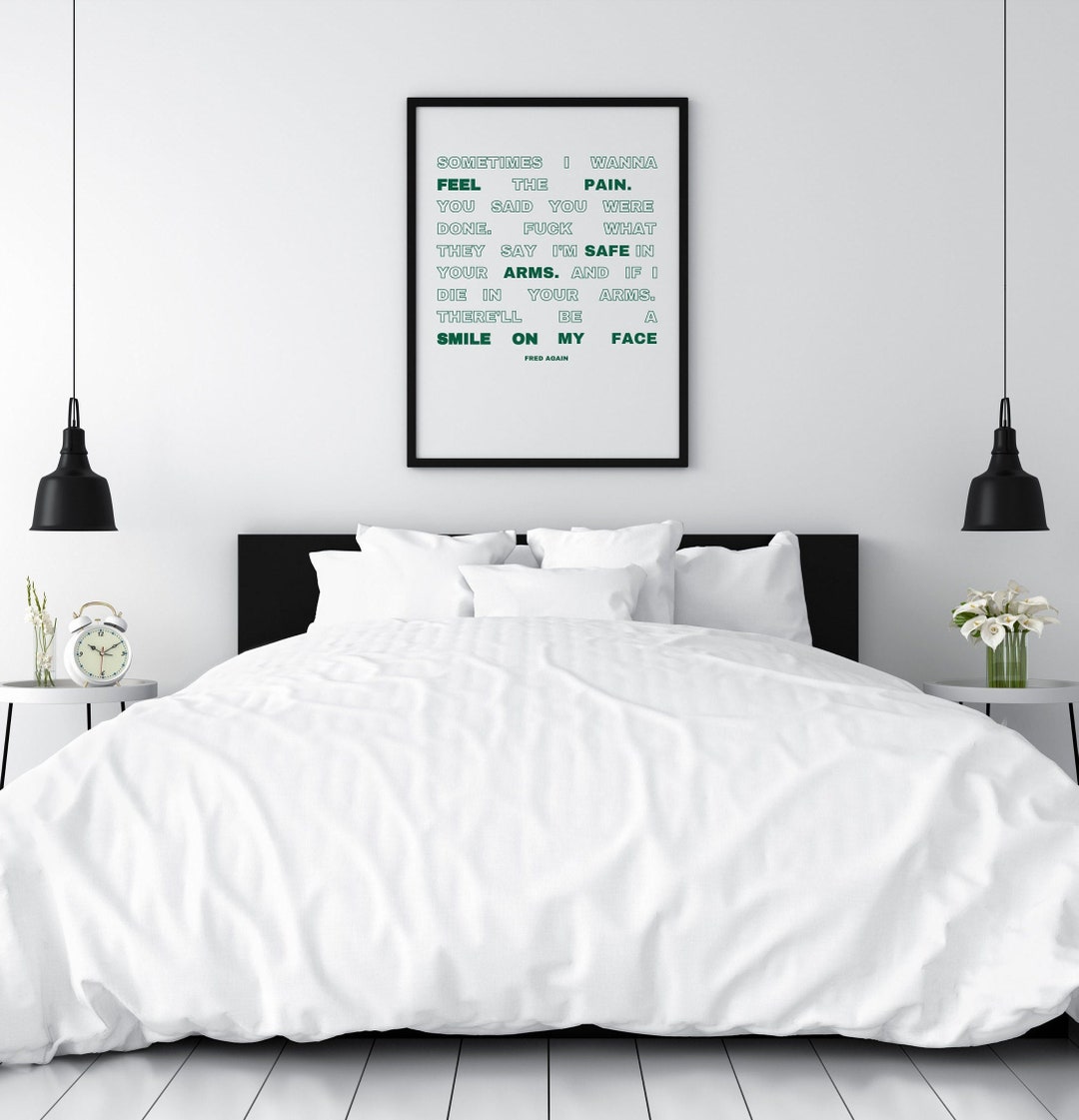 Fred Again Poster Danielle (smile on My Face) Lyrics, Matte Wall Art ...