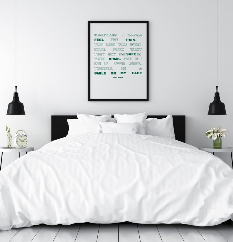 Fred Again Poster Danielle (smile on My Face) Lyrics, Matte Wall Art ...