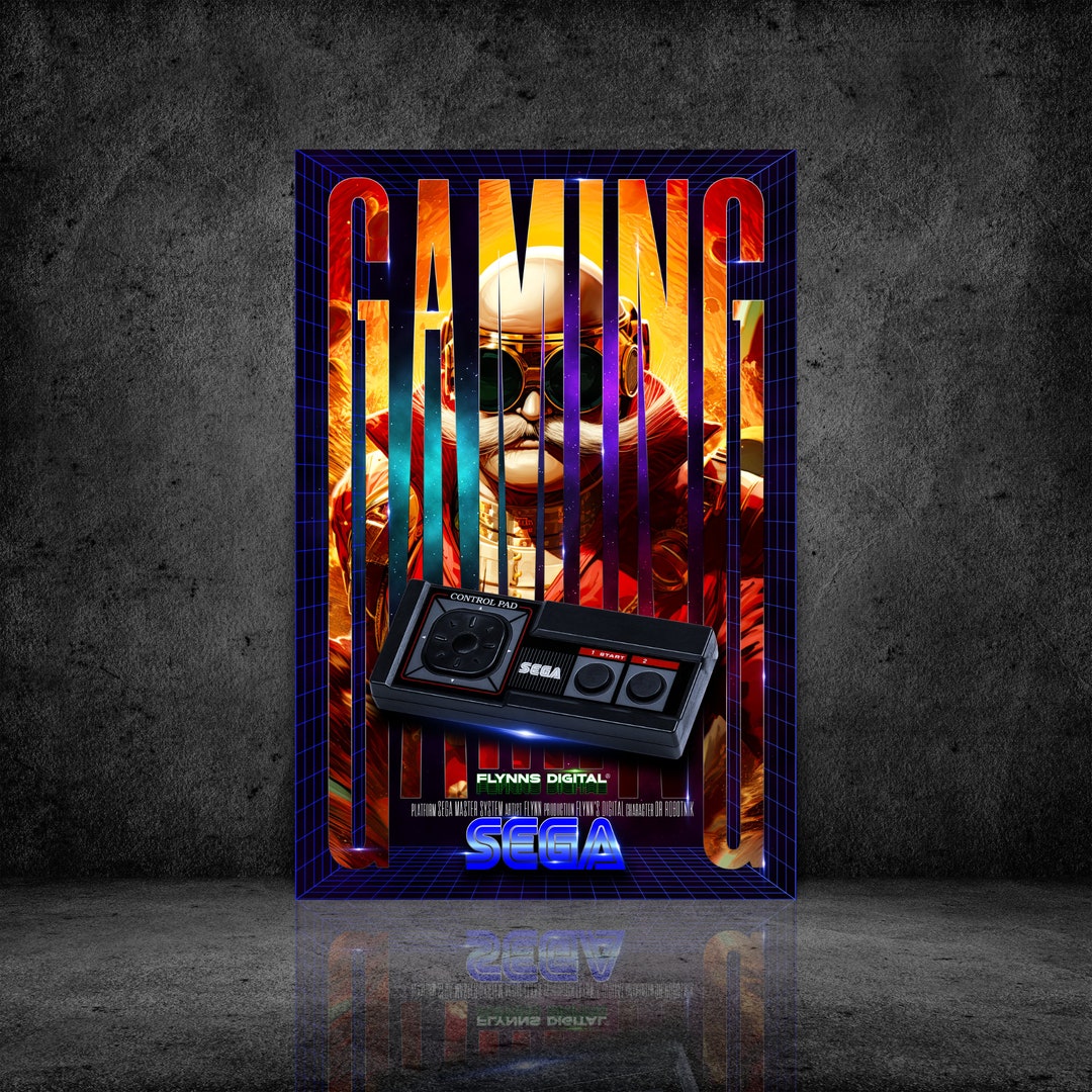 SEGA Master System Retro Gaming Poster Dr Robotnik 80s & - Etsy