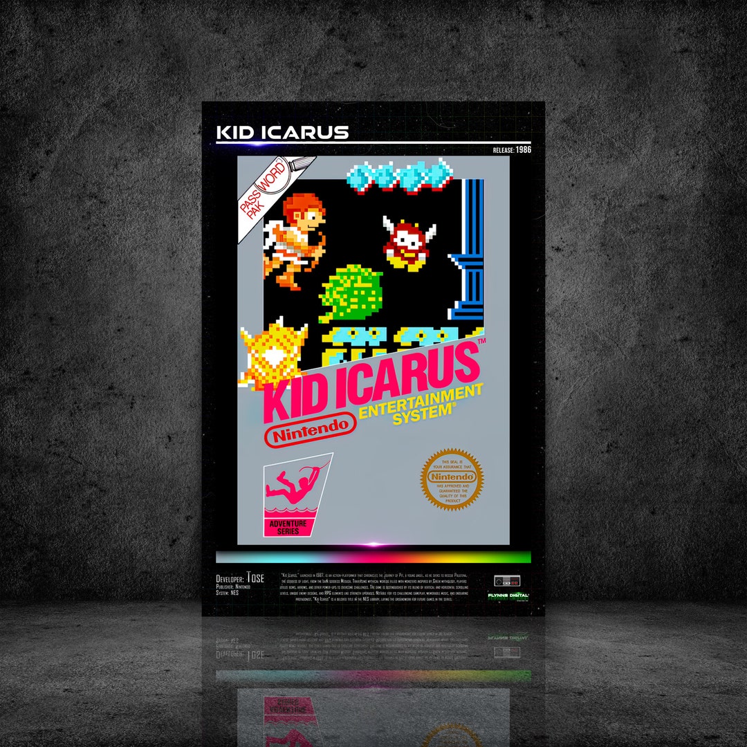 Kid Icarus NES Retro Gaming Wall Decor: Unique Game Art - Etsy