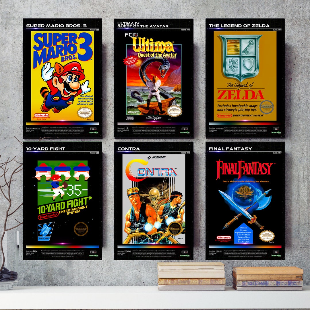 Digital Custom NES Cover Art Video Game Decor, Gaming Poster, Gaming ...