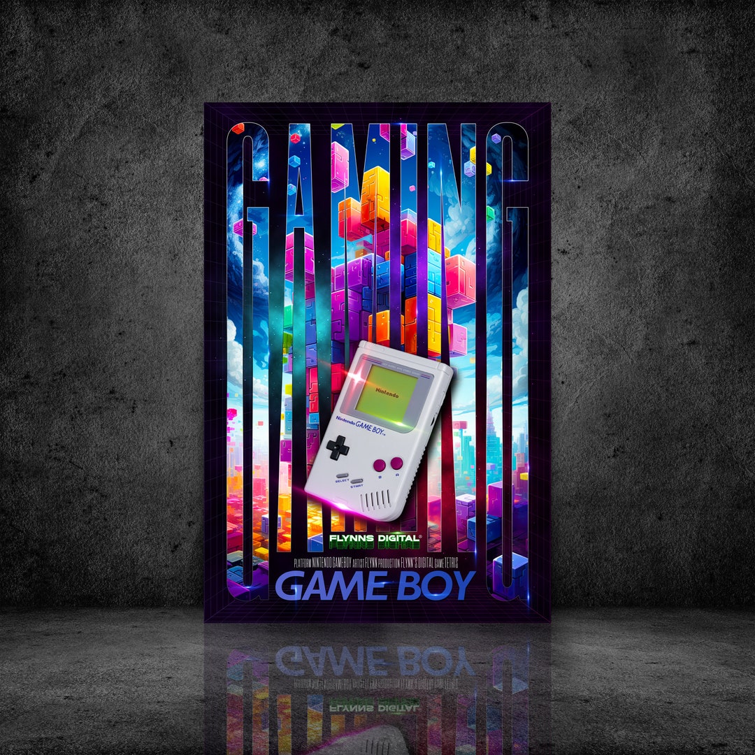 Game Boy, Tetris Retro Gaming Wall Decor: Unique Game Art Posters for ...