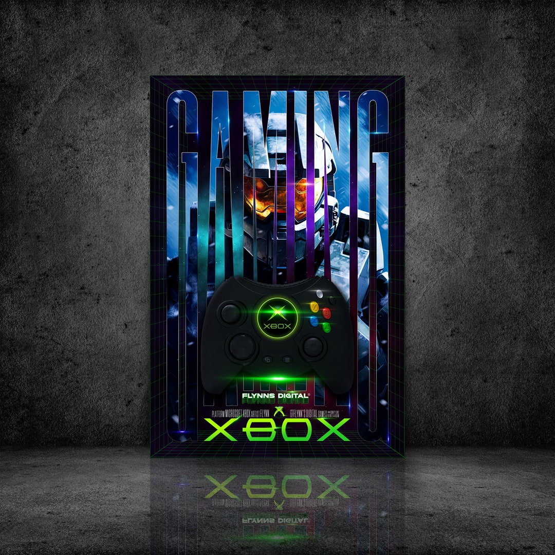 Halo Master Chief Xbox Original Retro Gaming Wall Decor: - Etsy