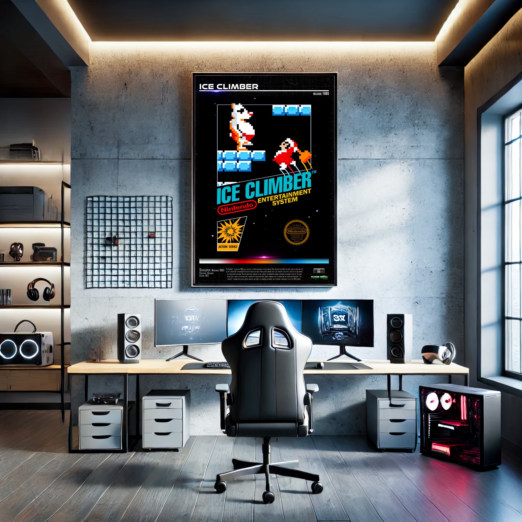 Digital Download Ice Climber NES Game Cover Art Poster NES Art, Retro ...