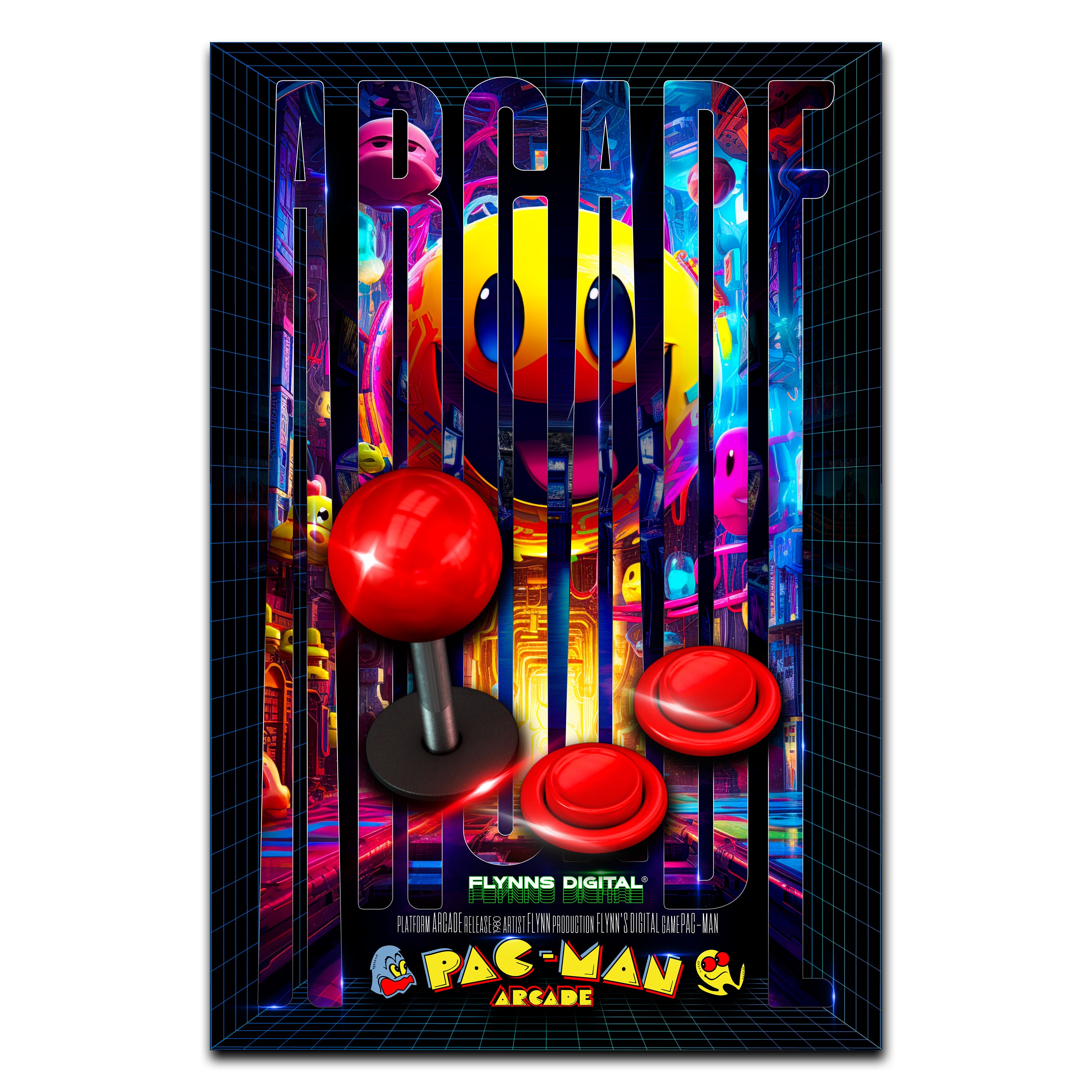 Digital Download Pac-man Arcade Gaming Poster Arcade Art, Retro Gaming ...
