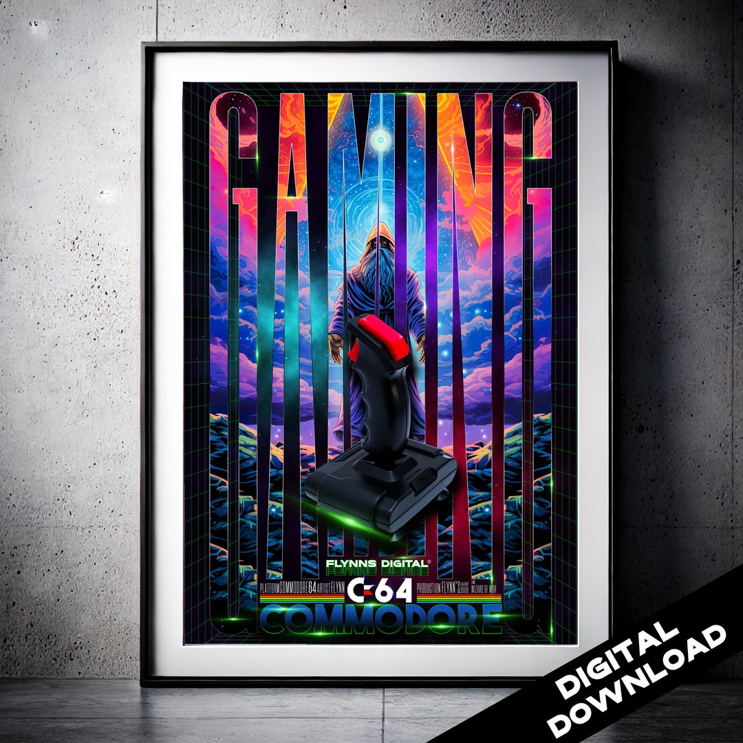 Digital Download Wizard of Wor Commodore 64 Gaming Poster Commodore 64 ...