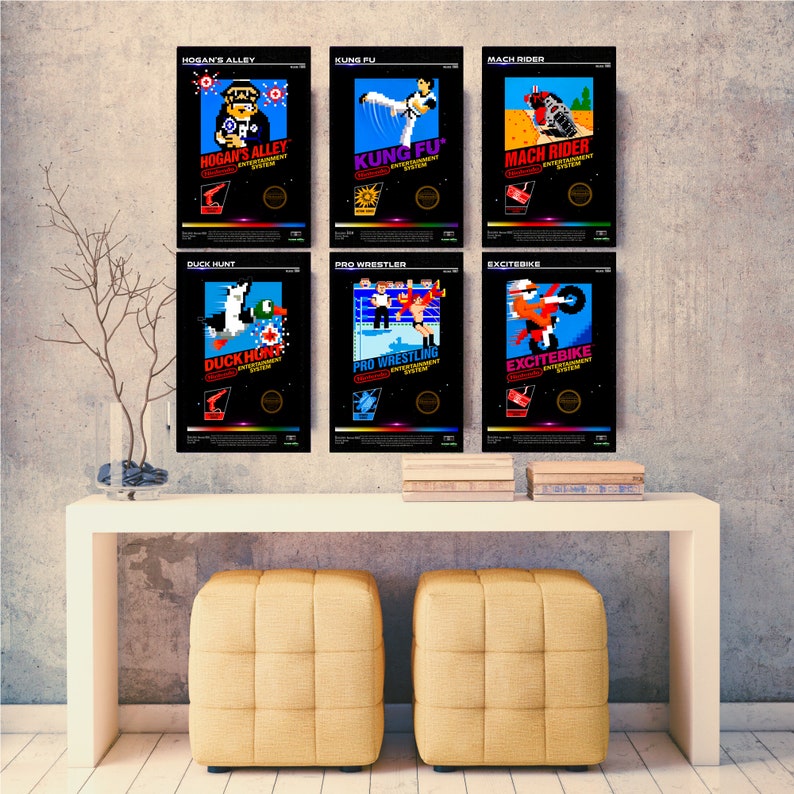 Pro Wrestling, NES Retro Gaming Wall Decor: Unique Game Art Posters for ...