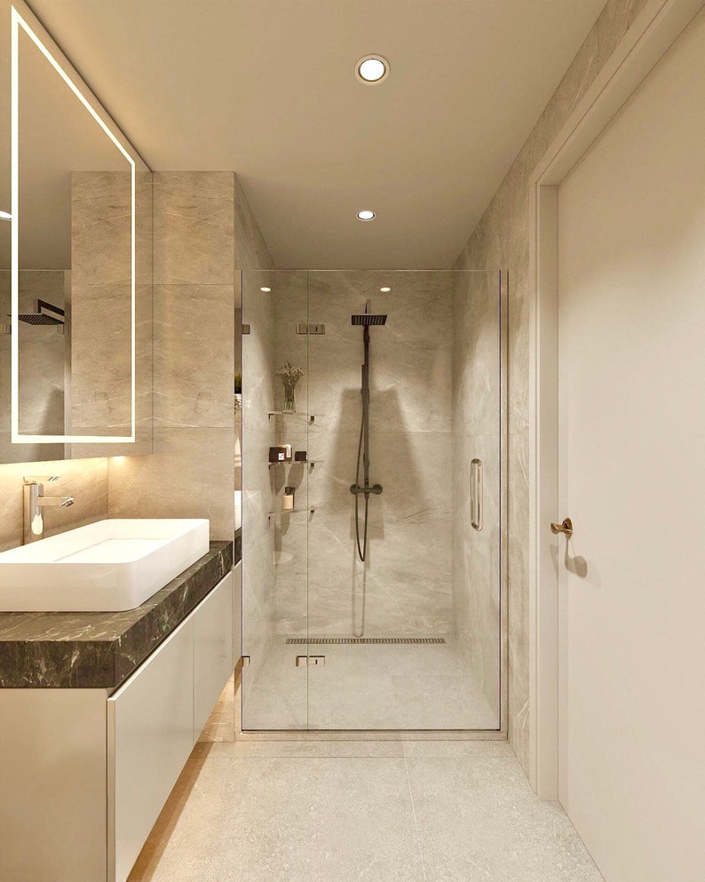 Personalized Bathroom Interior Design,3d Bathroom Design, Bathroom Modern Style,3d Visualization ...