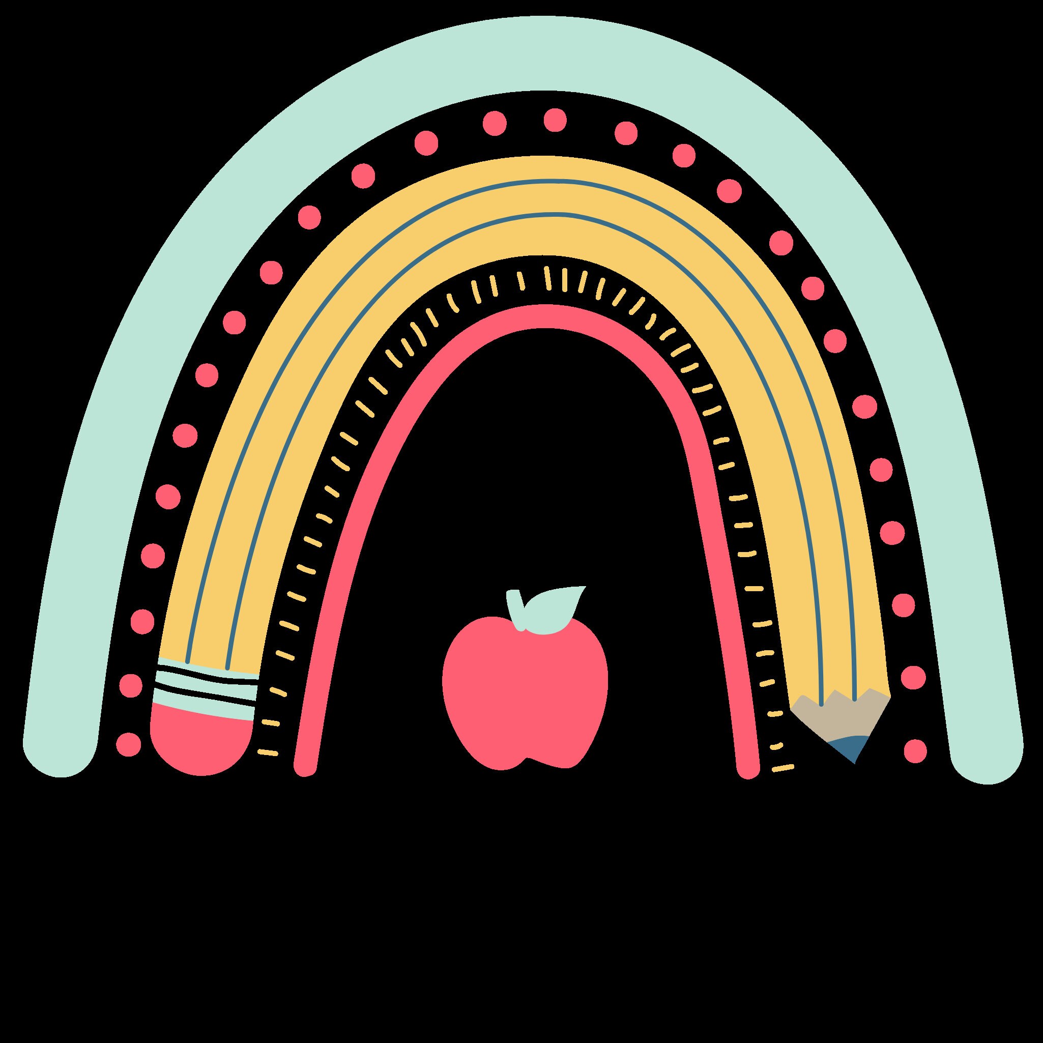 Teacher Rainbow PNG - Etsy