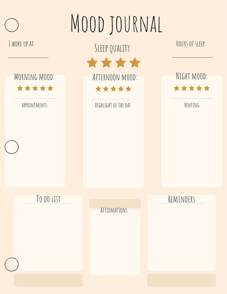 Digital Mood Journal - Etsy