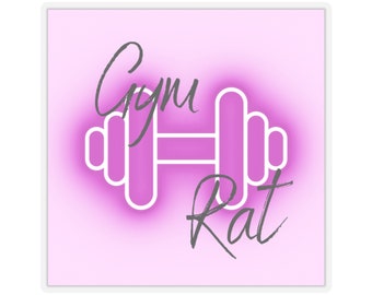 Little Apple the Gym Rat Die Cut Sticker for Journal, Water Bottle ...