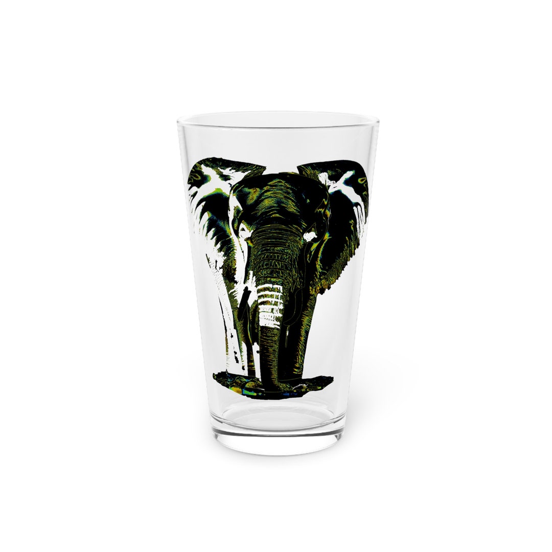 JUNGLE ELEPHANT GIANT Pint Glass, 16oz - Etsy