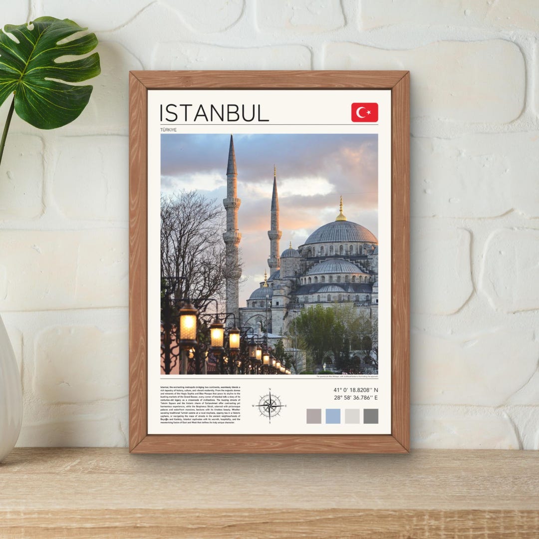Istanbul Print | Instanbul Wall Art | Instanbul Blue Mosque Print ...