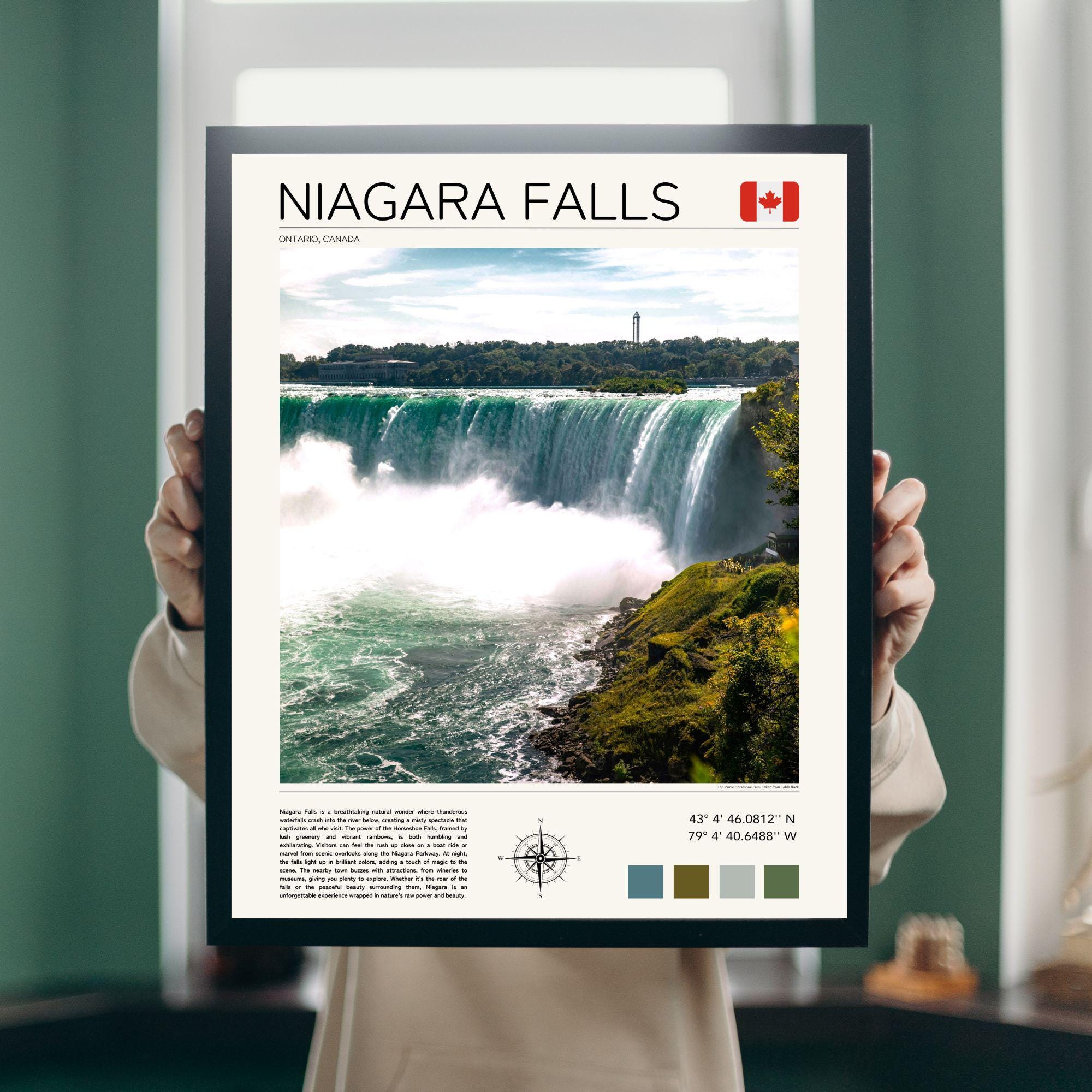 Niagara Falls Print, Niagara Wall Art, Horseshoe Falls Print, Niagara ...