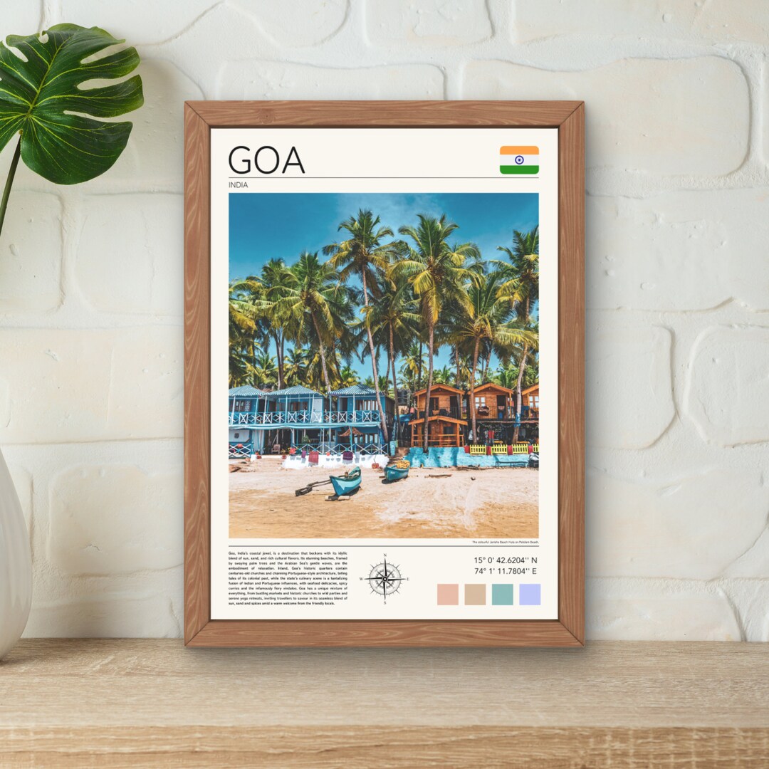 Goa Poster, Goa Wall Art, Goa Print, Digital Print, Goa Art, Goa Travel ...