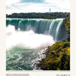 Niagara Falls Print, Niagara Wall Art, Horseshoe Falls Print, Niagara ...