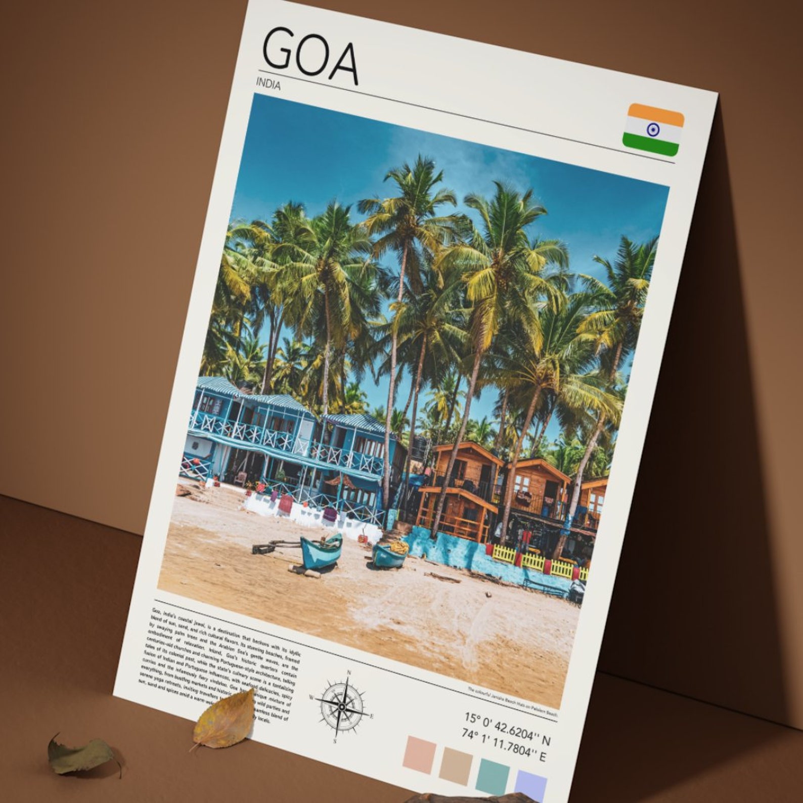 Goa Poster, Goa Wall Art, Goa Print, Digital Print, Goa Art, Goa Travel ...