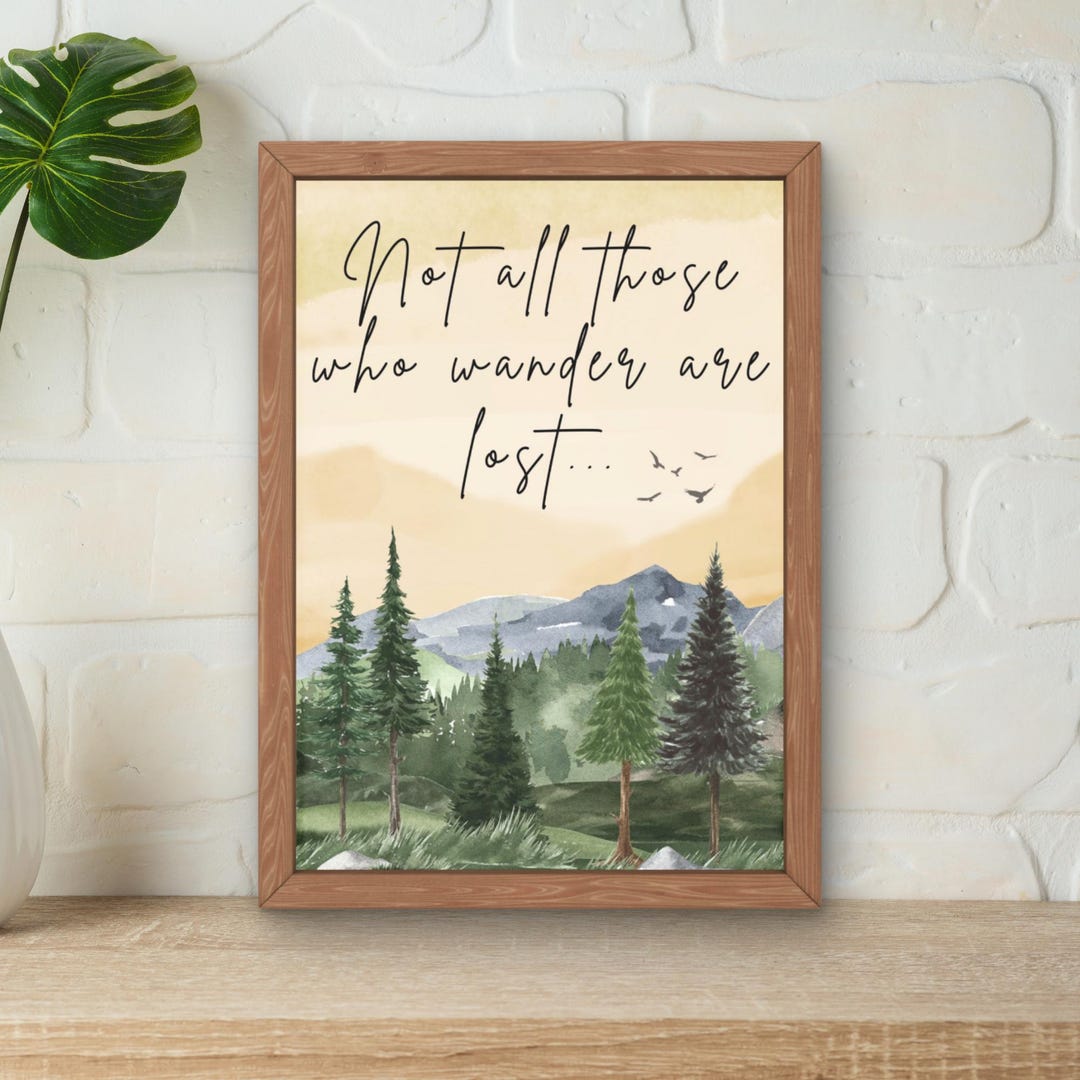 Tolkien Quote Watercolor Print, Travel Wall Art (digital Download) - Etsy