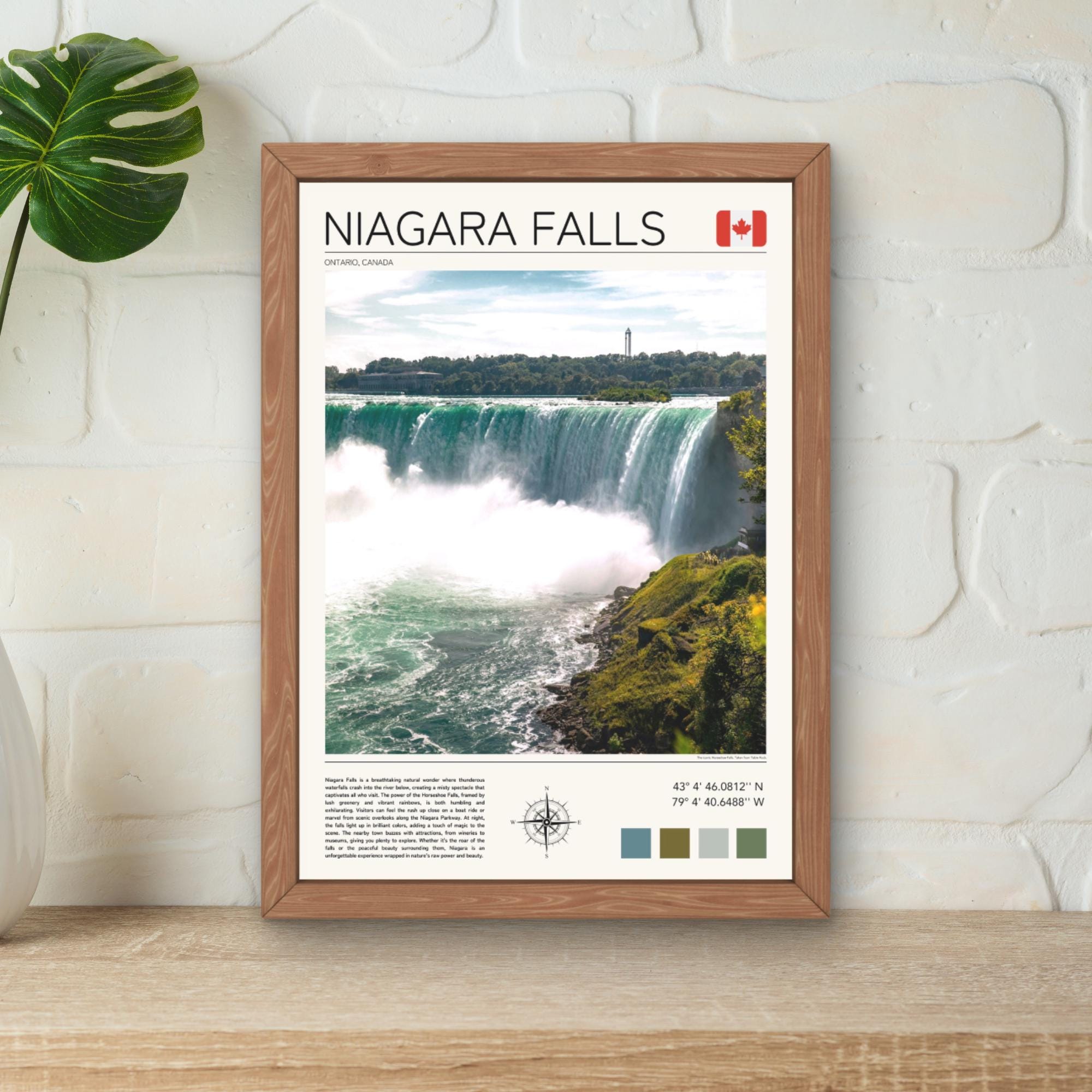 Niagara Falls Print, Niagara Wall Art, Horseshoe Falls Print, Niagara ...