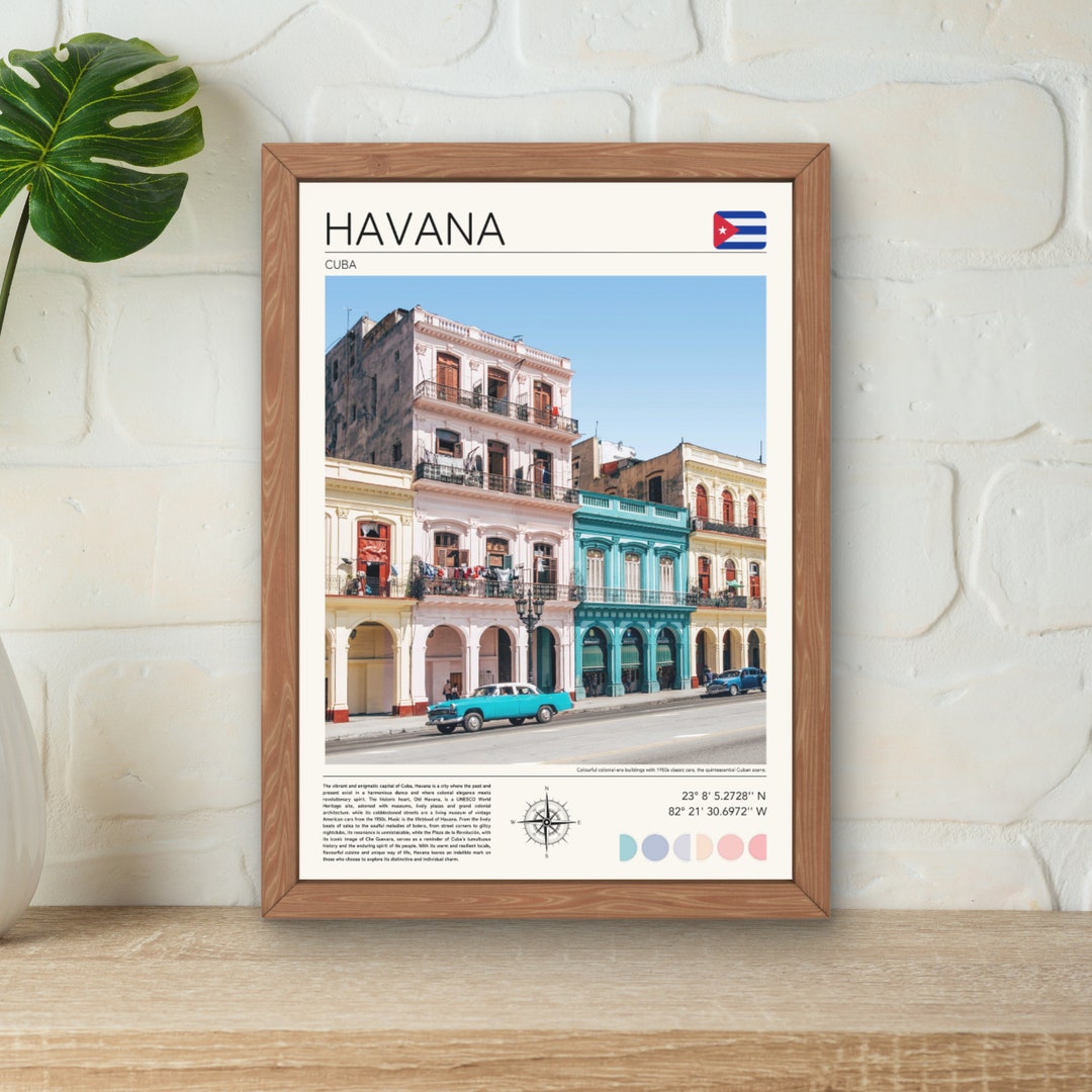 Havana Print | La Habana Print | Havana Wall Art | Caribbean Art Print ...