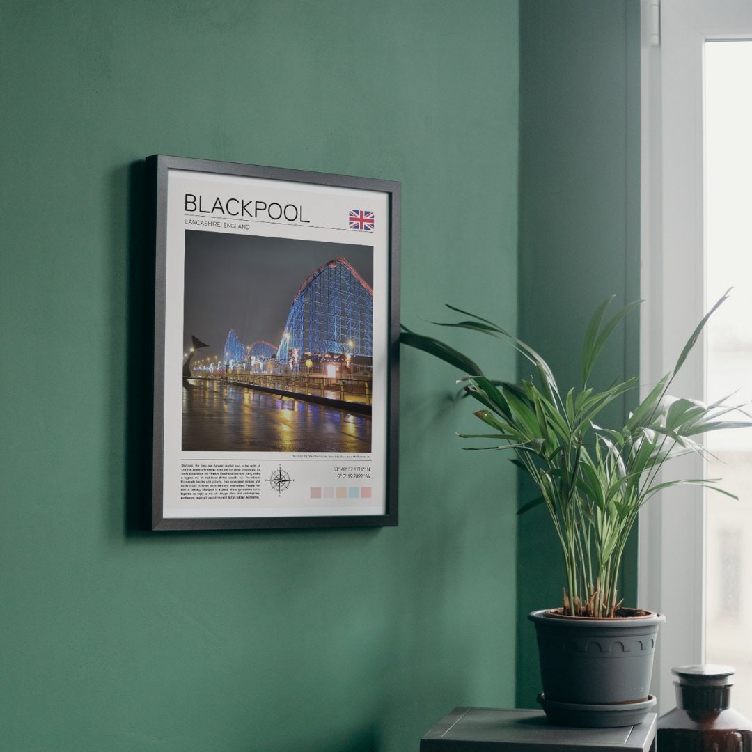 Blackpool Poster Blackpool Wall Art Blackpool Illuminations Blackpool ...