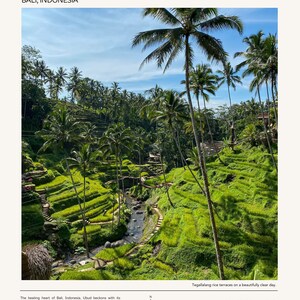 Ubud Poster Bali Wall Art Ubud Travel Print Bali Rice Paddies Ubud Gift ...