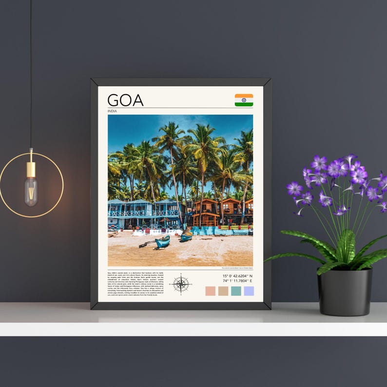Goa Poster, Goa Wall Art, Goa Print, Digital Print, Goa Art, Goa Travel ...
