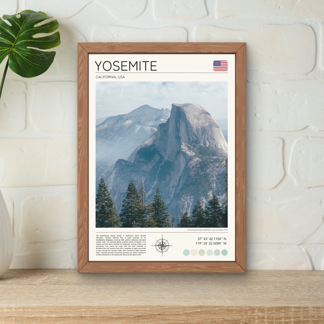 Yosemite Poster | Travel Photography | Yosemite Print | Yosemite Wall ...
