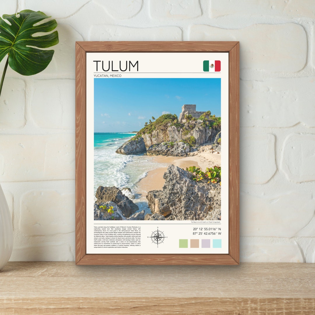 Tulum Print | Tulum Wall Art | Mexico Poster | Mexico Travel Art ...