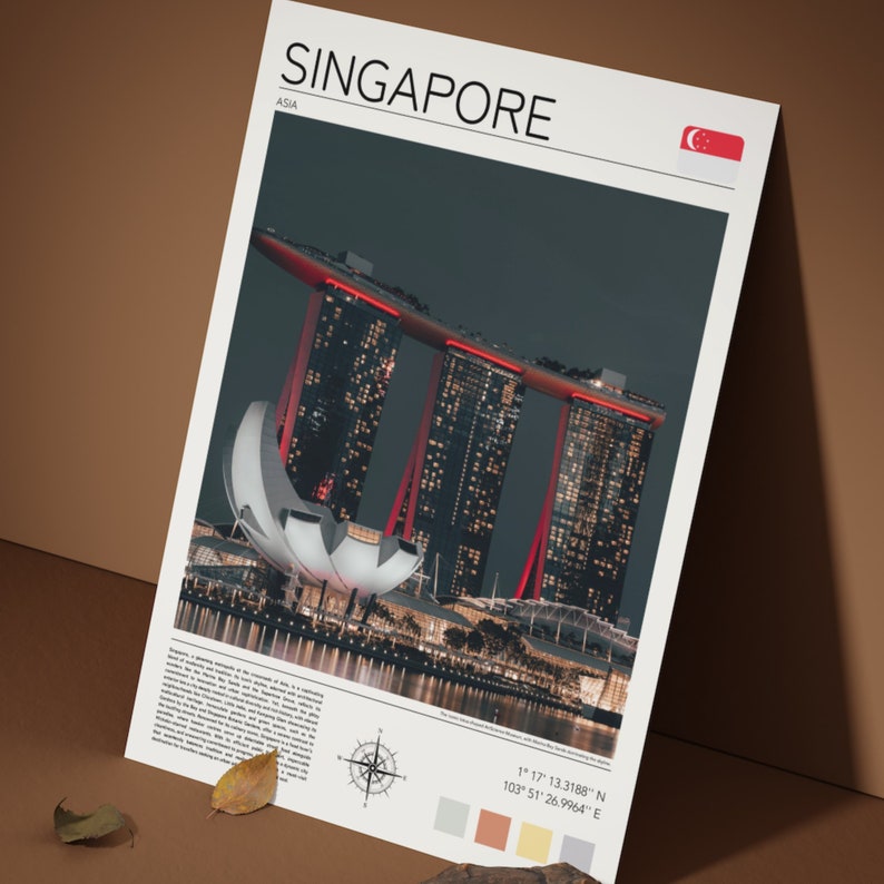 Singapore Print Singapore Poster Singapore Wall Art - Etsy
