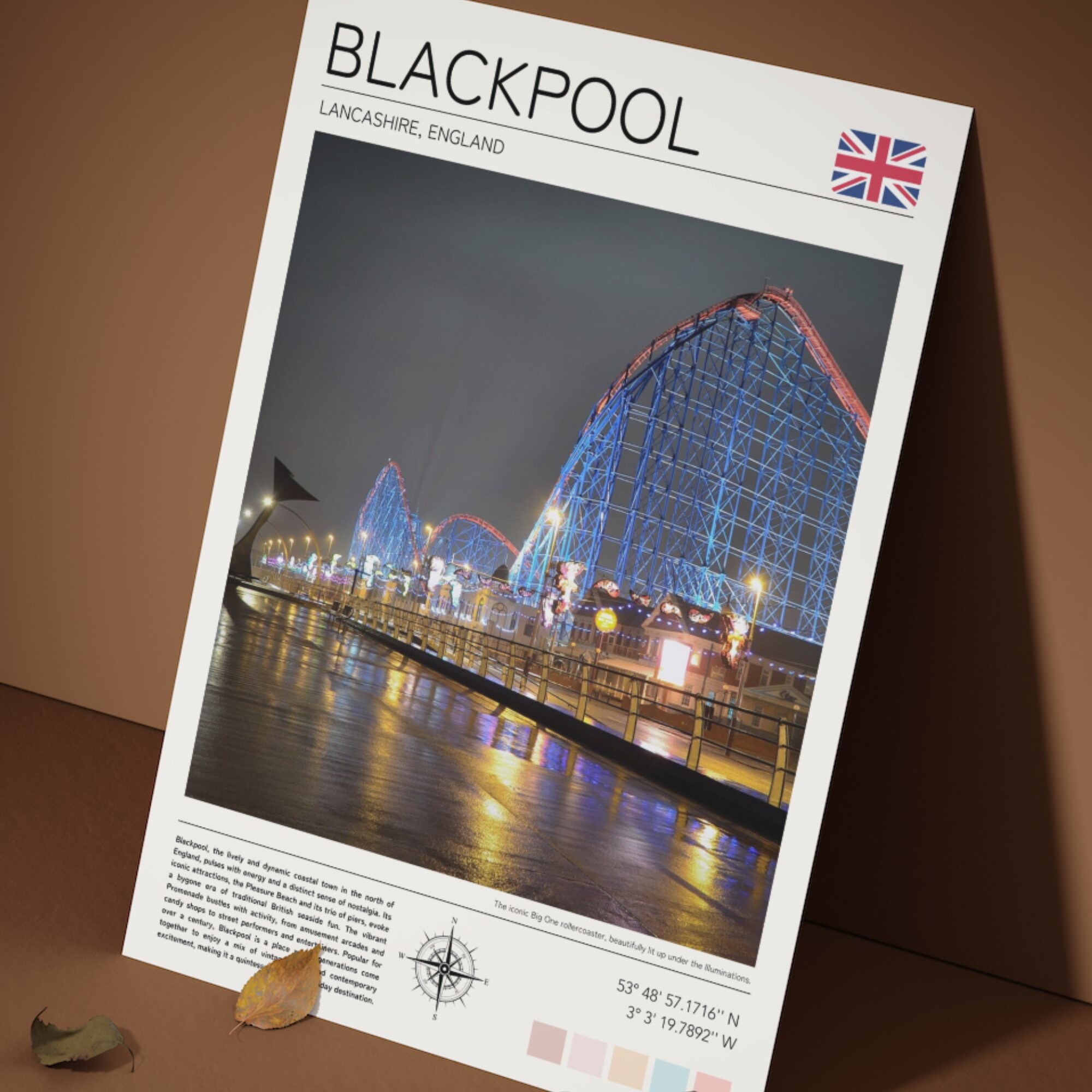 Blackpool Poster Blackpool Wall Art Blackpool Illuminations Blackpool ...