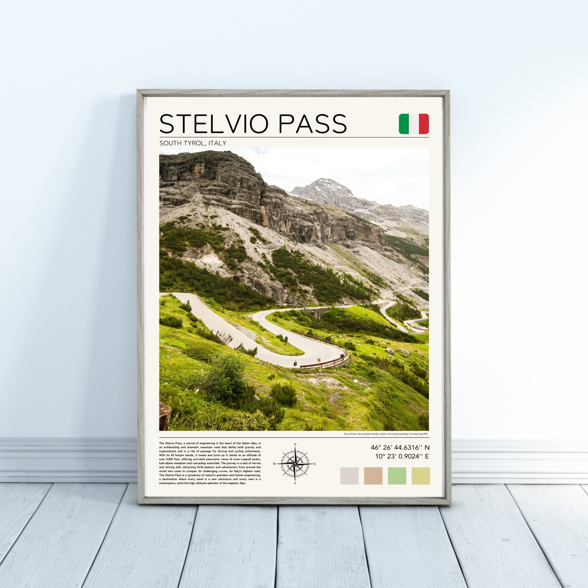 Stelvio Pass Print Passo Dello Stelvio Stelvio Pass Wall Art Driving ...