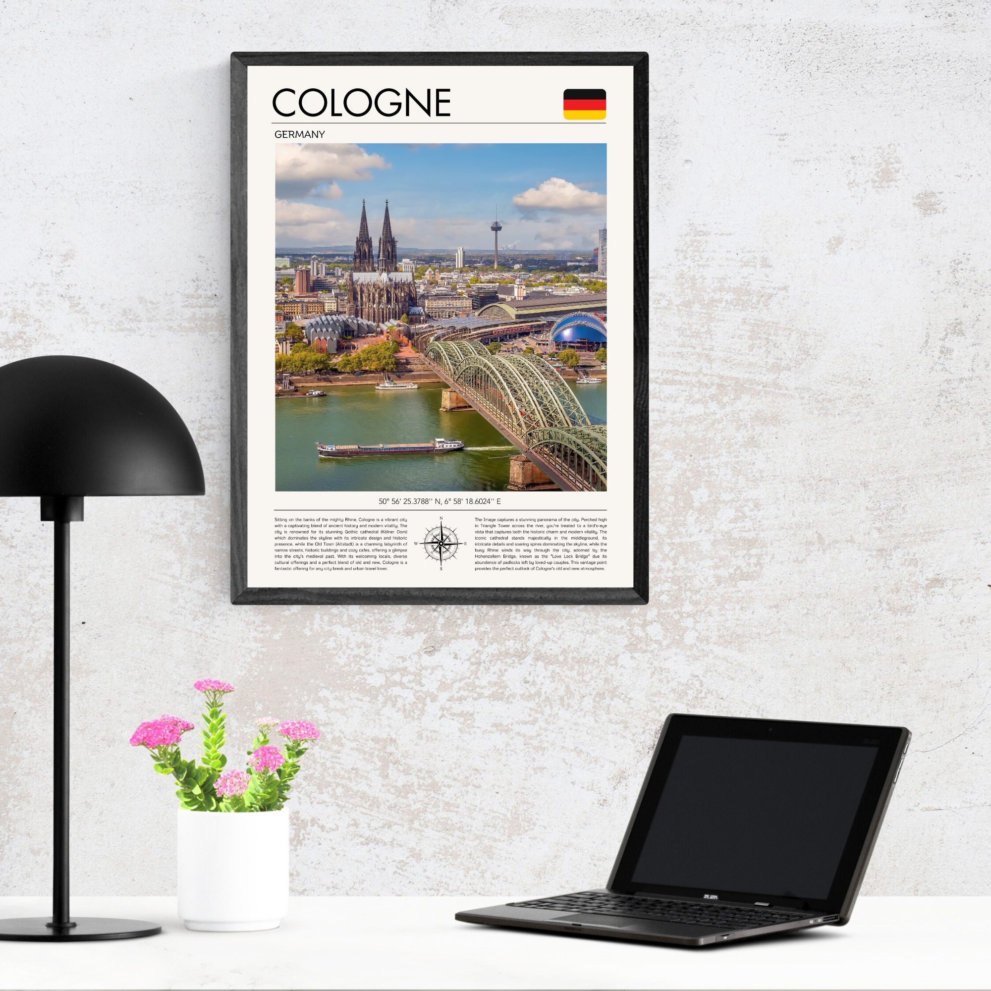 Cologne Poster Travel Poster Germany Print Cologne Wall - Etsy