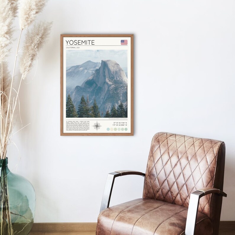 Yosemite National Park Poster | Travel Photography Art Print (digital ...