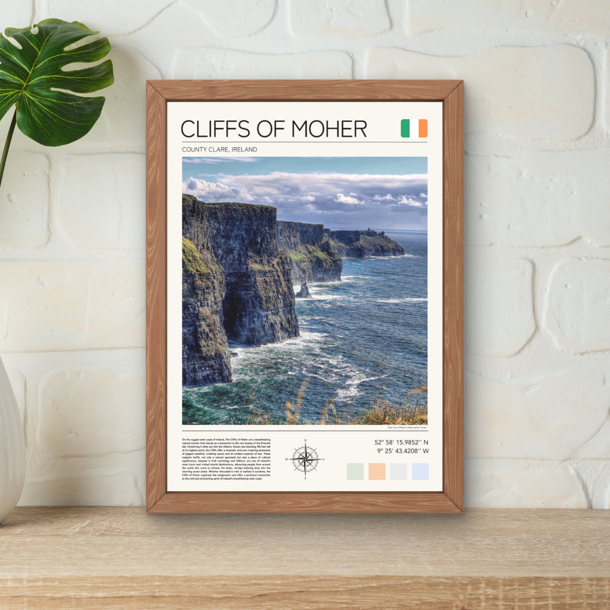 Cliffs of Moher Print Ireland Poster Cliffs of Moher Wall - Etsy