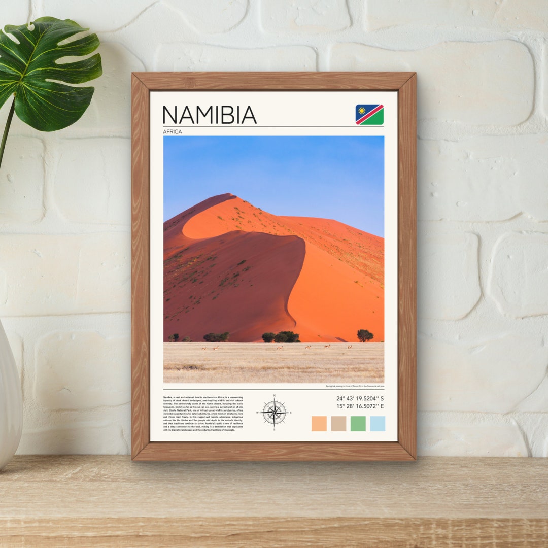 Namibia Print | Namibia Poster | Namibia Wall Art | | Namib Desert ...