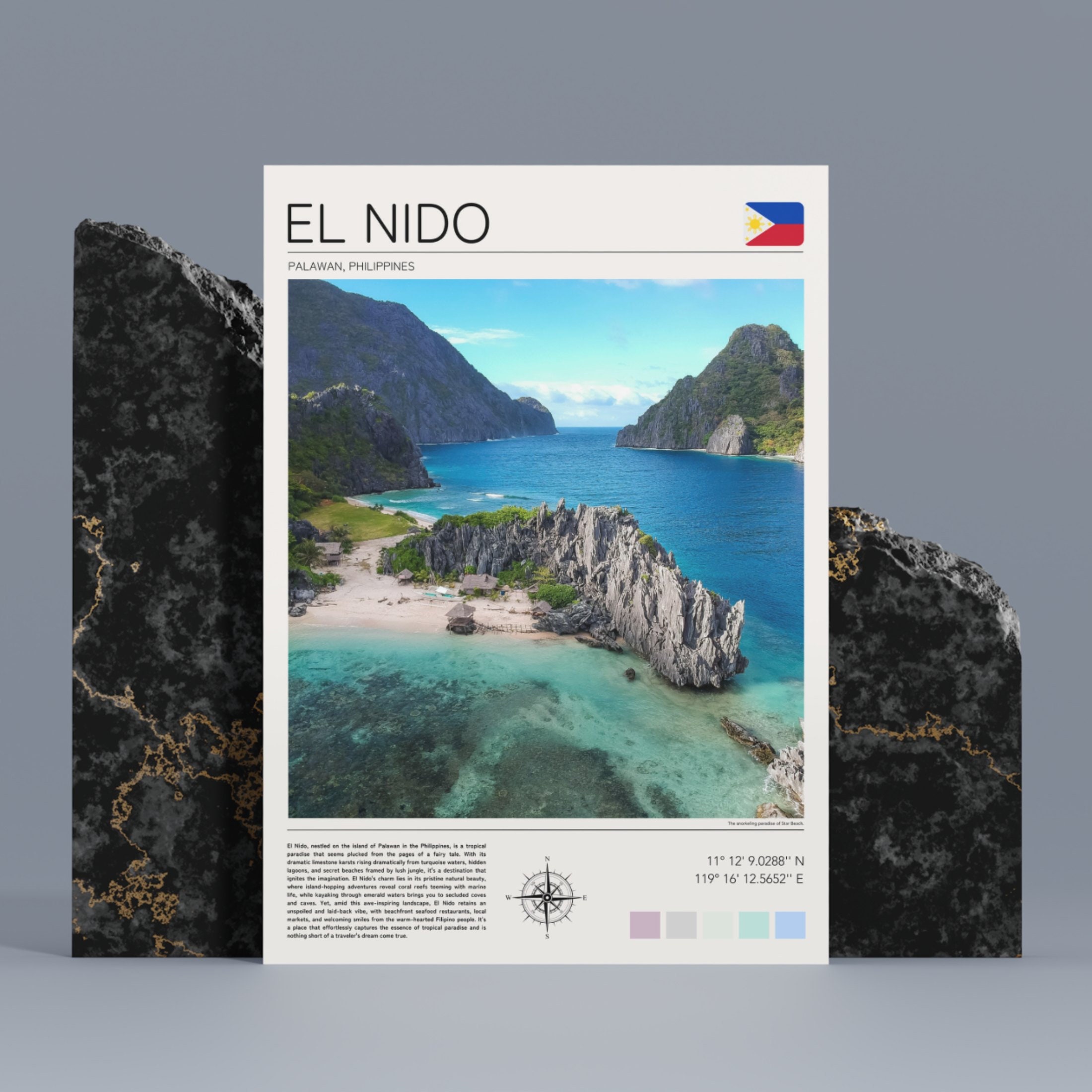 Palawan Poster El Nido Wall Art El Nido Travel Print El Nido Palawan ...