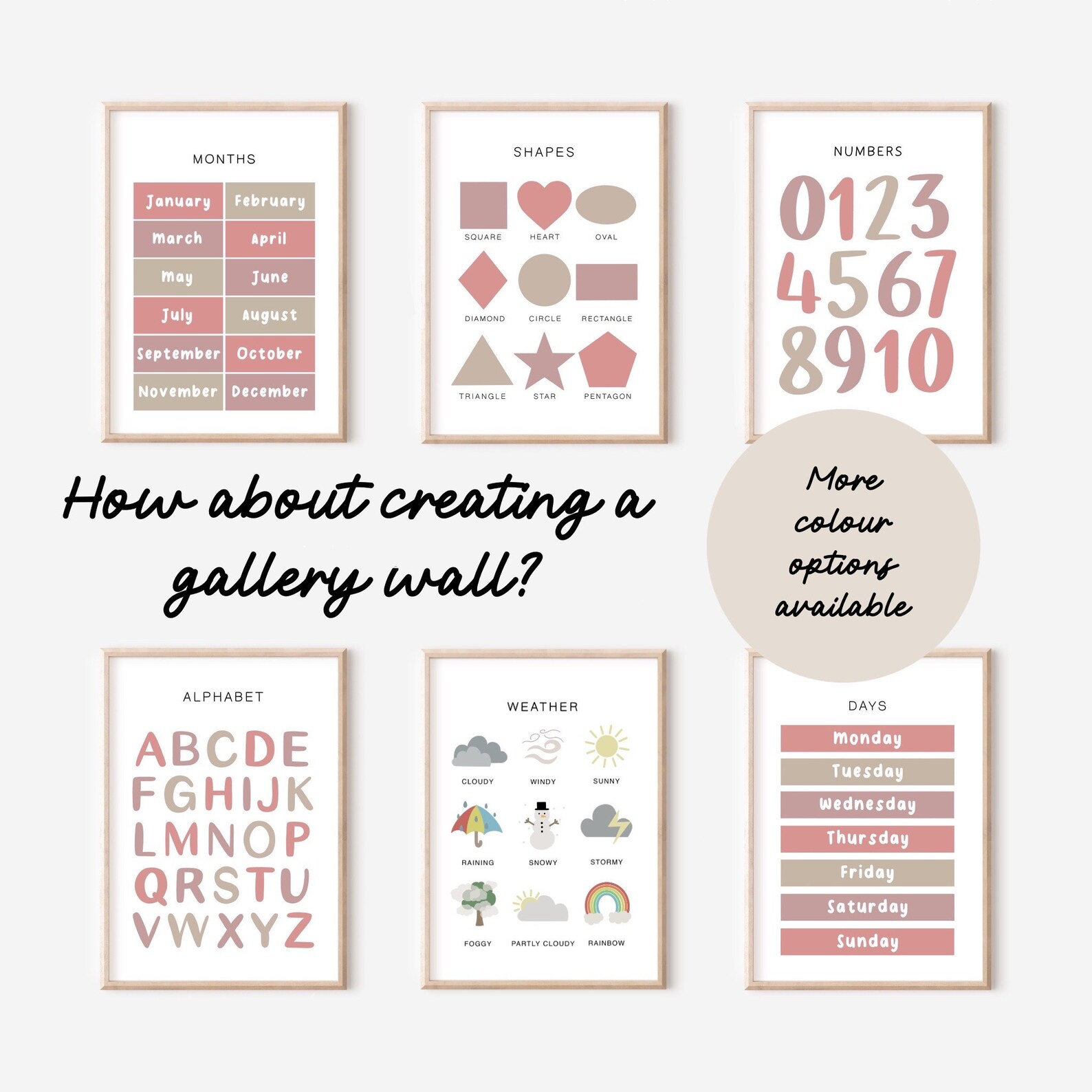 Months of the Year Educational Chart Nursery Classroom - Etsy