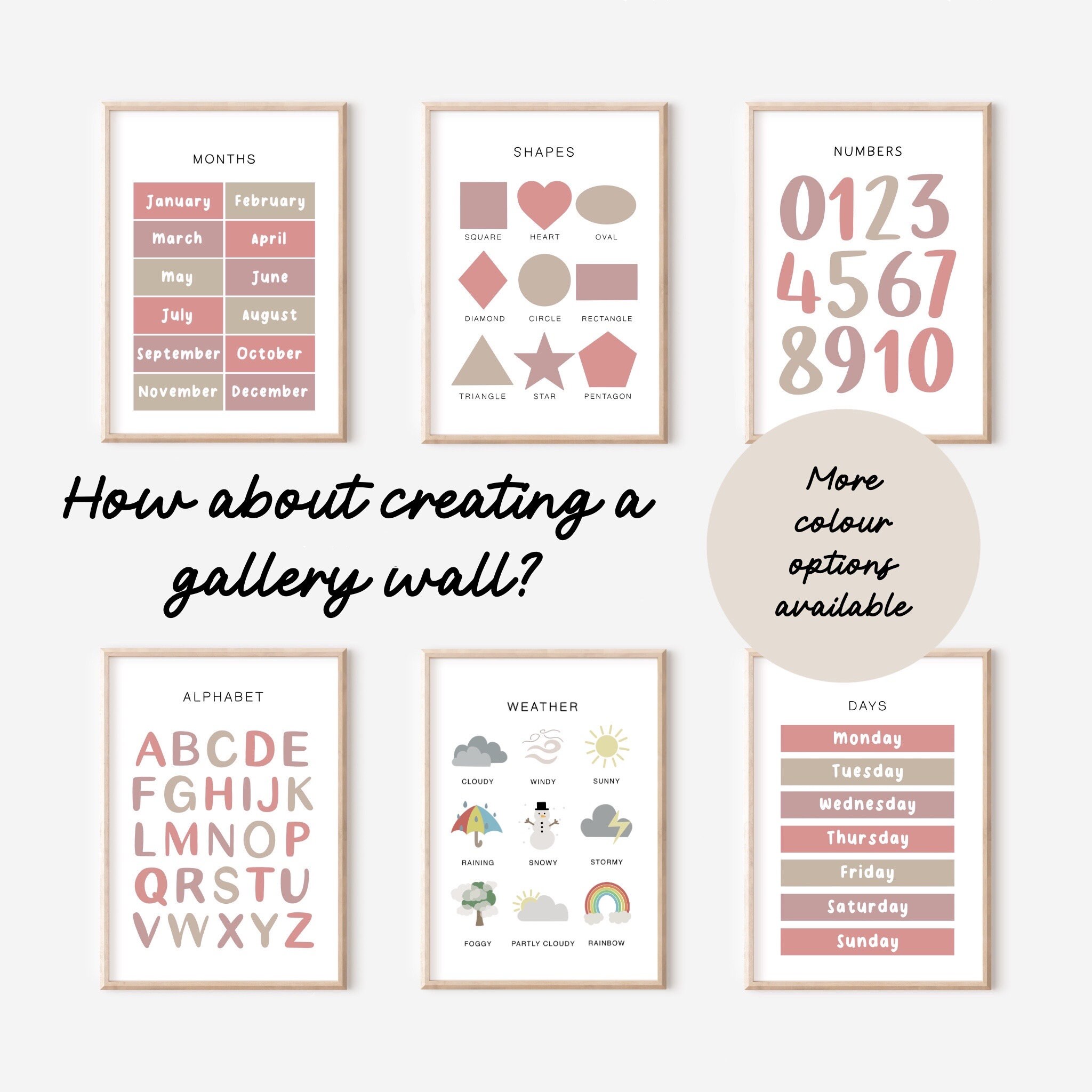 Months of the Year Educational Chart Nursery Classroom - Etsy