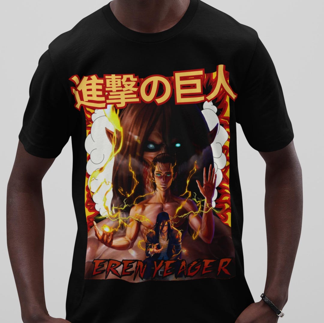 Eren Yeager T-shirt, Anime T-shirt, Graphic Anime Tee, Eren Yeager, for ...