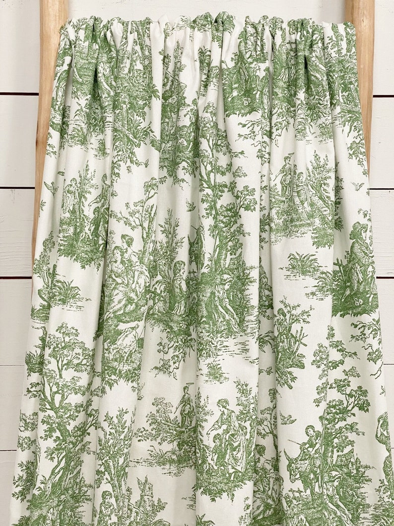 Premier Prints Green Toile White 54"wide Colonial Pine French Toile ...