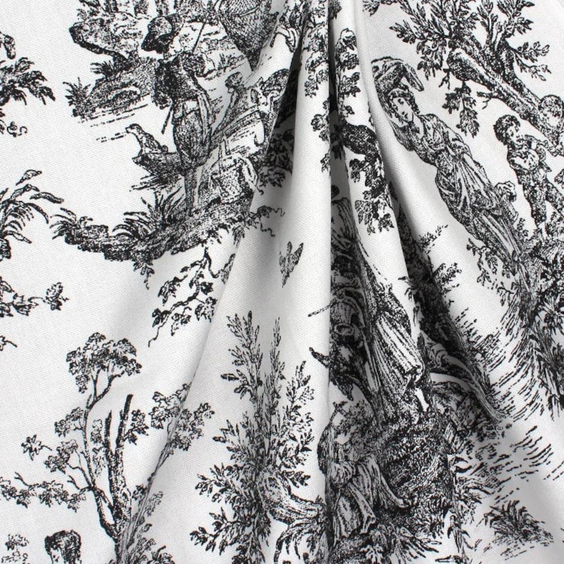 Premier Prints Black Toile White 54wide Colonial Black White French ...