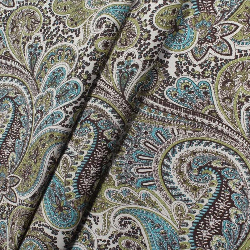 Brown Paisley Block Print - Etsy