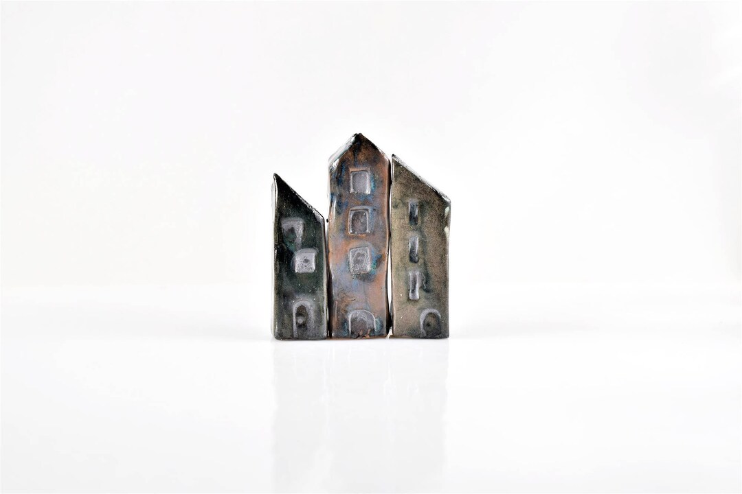 Clay Miniatures. Houses for Model Railway Decoration. City Buildings ...