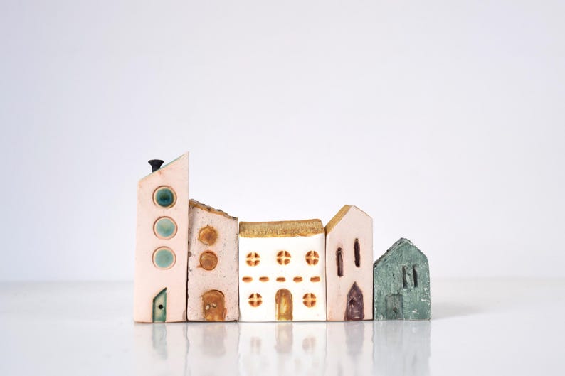 Customizable Ceramic Village Architectural Houses for Rustic and Retro ...